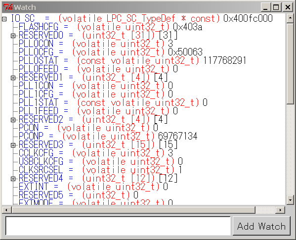 OpenOCD：CMSIS: lpc1768/STM32 I/Oビュー画面の研究（Peripheral view magic）: マイコン風雲録